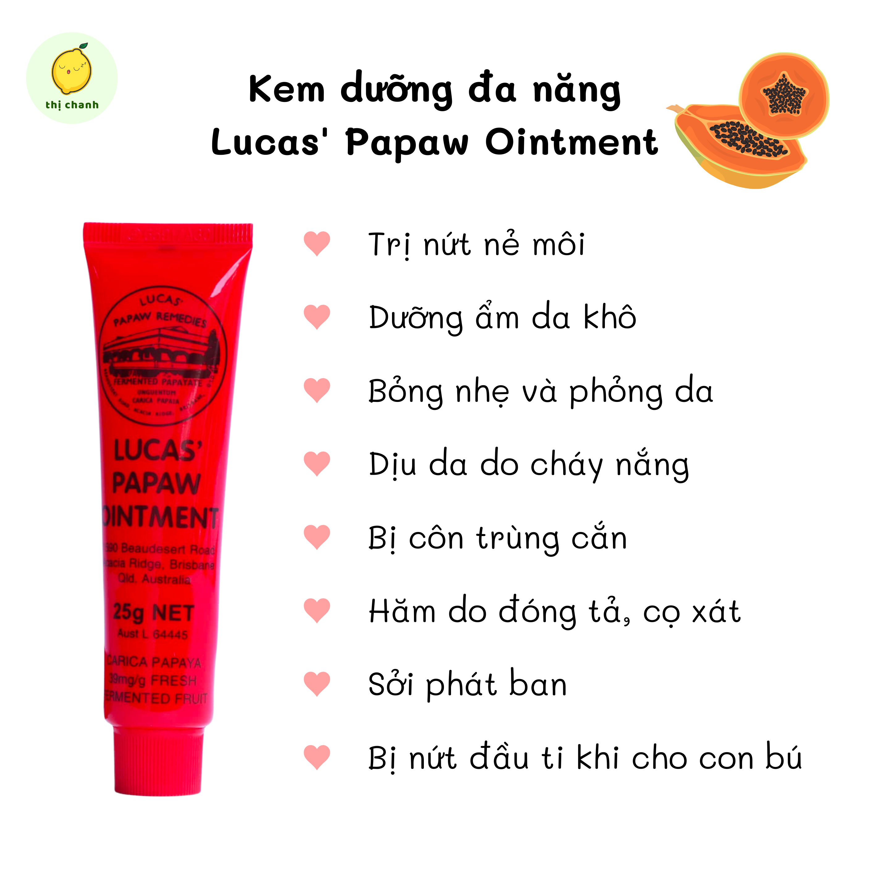 Kem dưỡng đa năng Lucas' Papaw Ointment 25g | Shopee Việt Nam