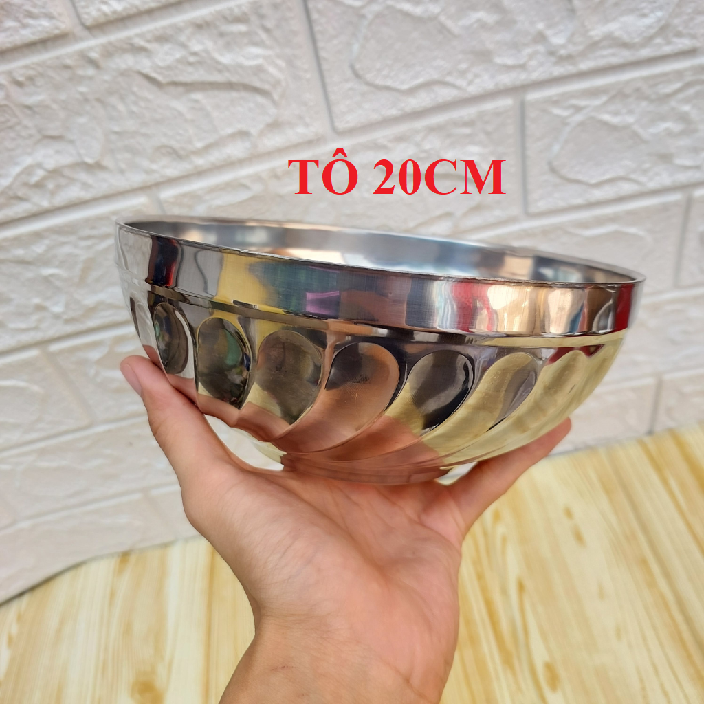 Tô inox cách nhiệt 2 lớp chống nóng size 14cm 16cm 18cm 20cm - Bát ăn ...
