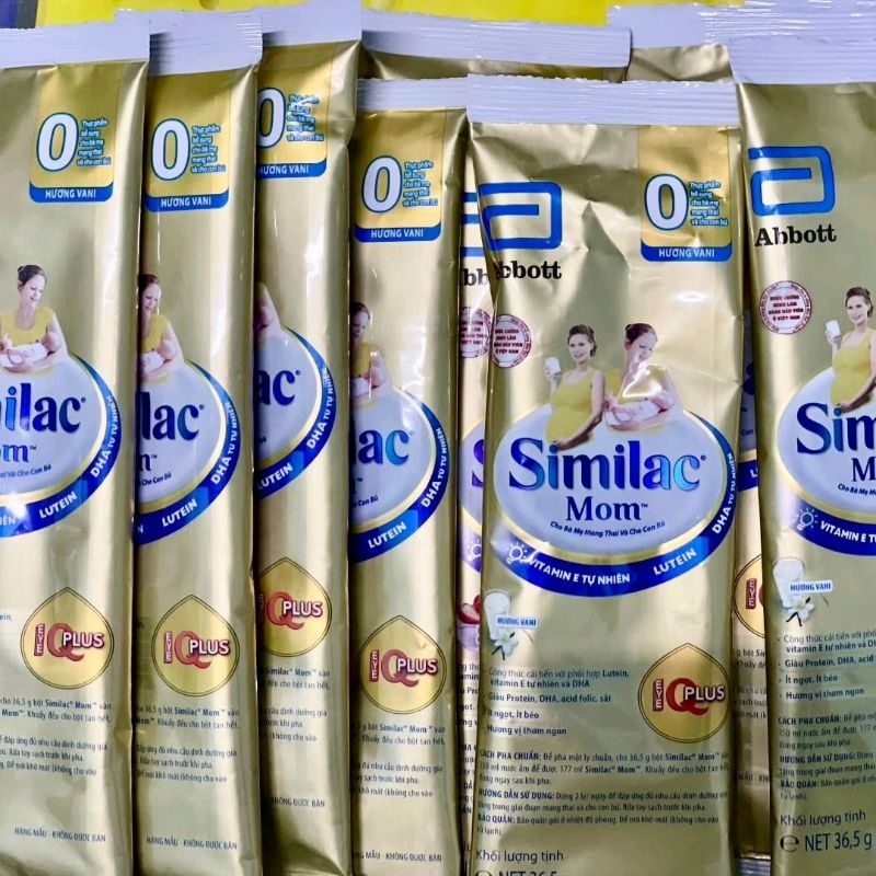 Gói sữa bầu Similac Mom hương vani, dâu 36,5g | Shopee Việt Nam