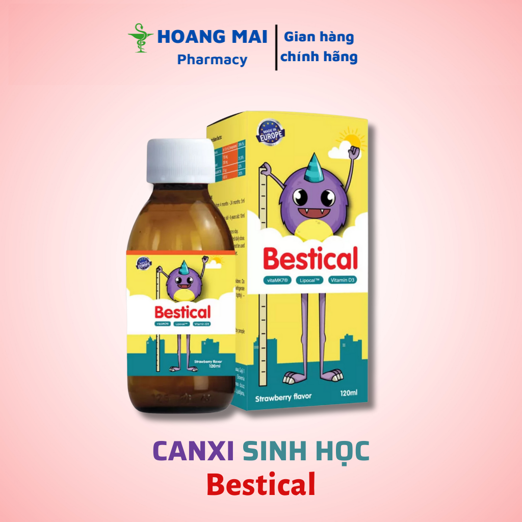 Canxi cho bé Bestical, canxi sinh học hỗ trợ tăng chiều cao, siro bổ sung canxi giúp trẻ phát ...