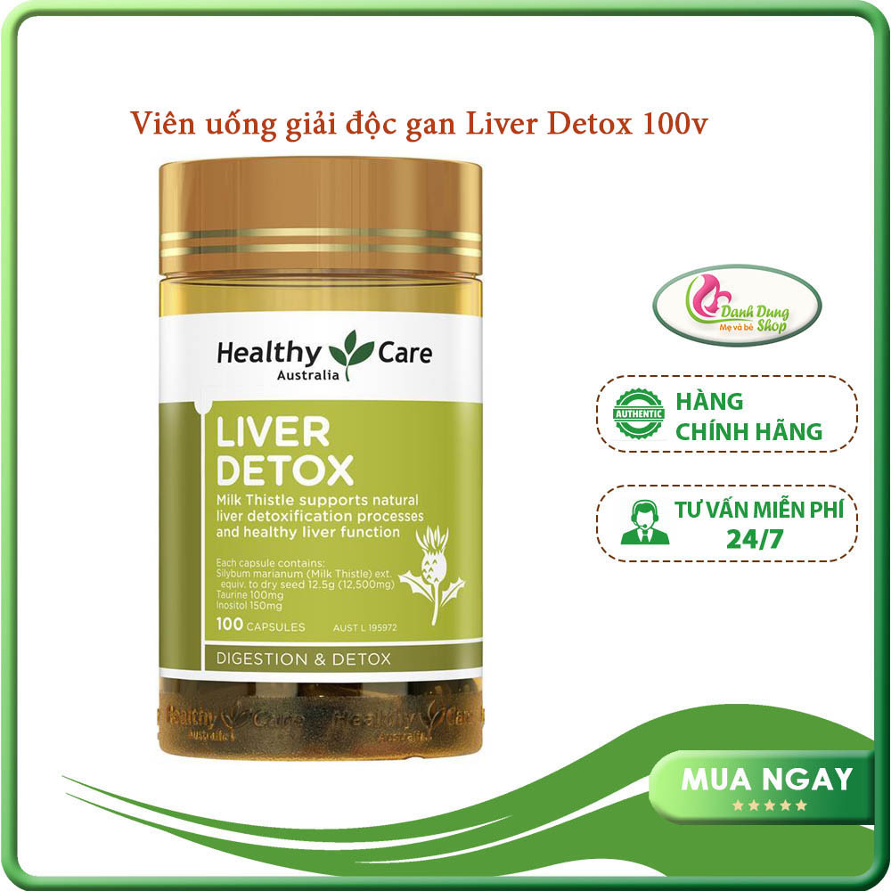 Viên uống thải độc gan Liver Detox Healthy Care 100 viên Úc ( Gan HC ...