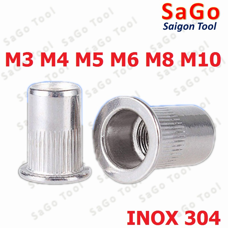 Tán ecu rút inox 304 size M3 M4 M5 M6 M8 M10 loại tốt | Shopee Việt Nam