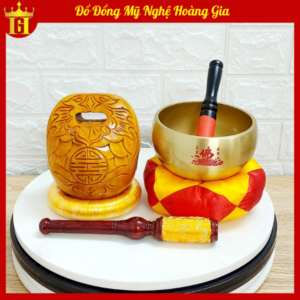 Bộ Chuông Mõ Gia Trì, Chuông Mõ Tụng Kinh Cao Cấp 5inch | Shopee Việt Nam