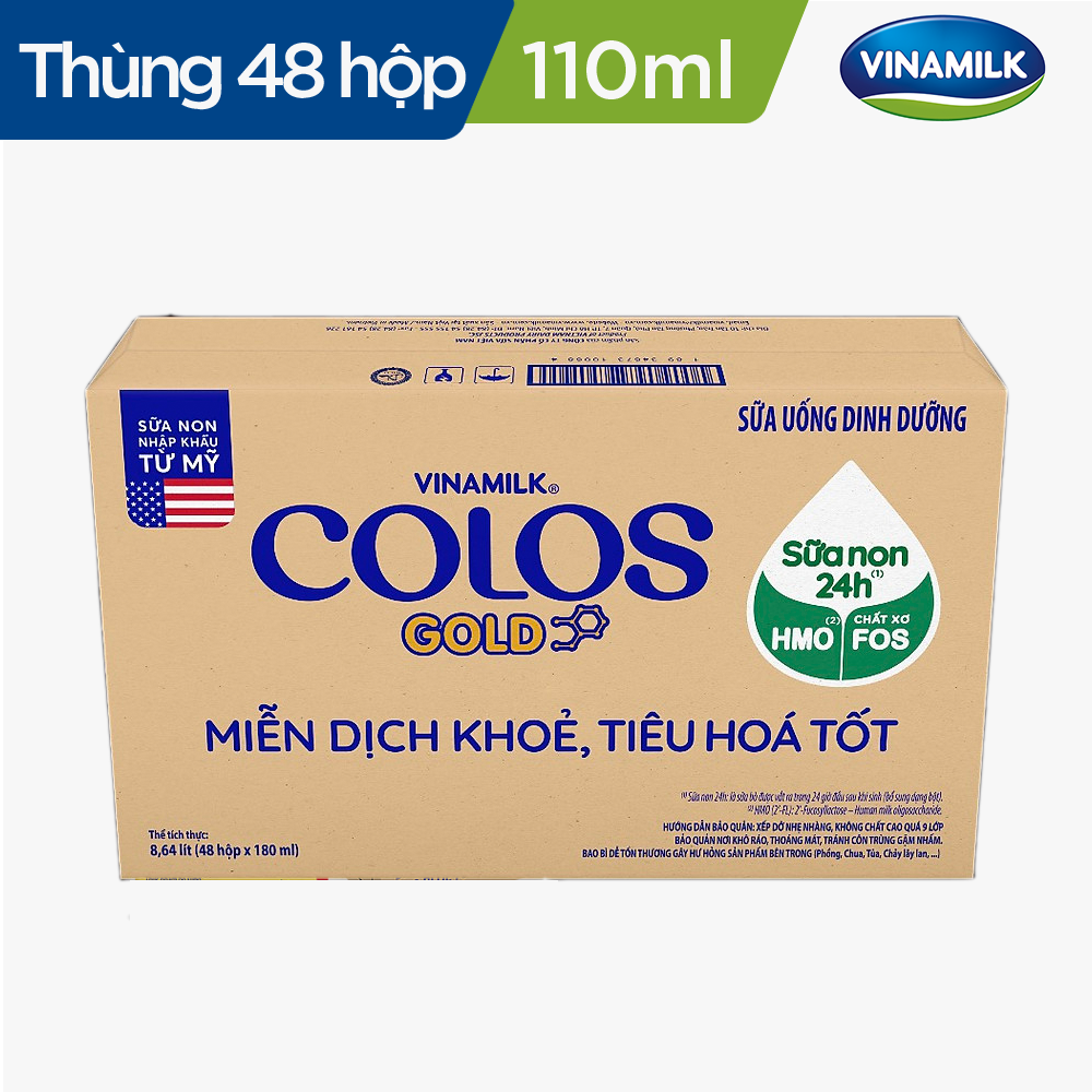 Sữa bột pha sẵn Colos Gold Vinamilk 110ml [Thùng 48 hộp] [Date 2024 ...