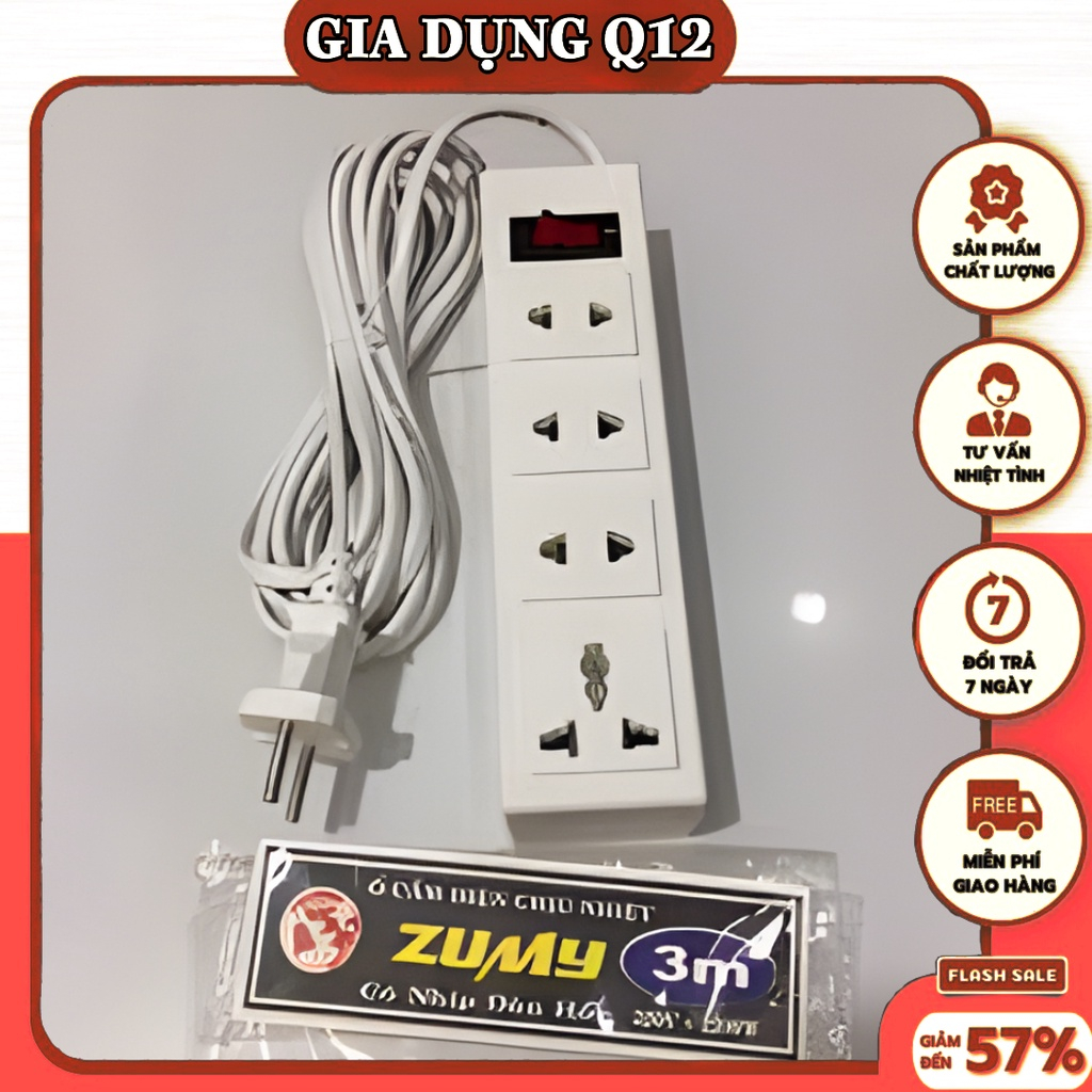 Ổ CẮM ĐIỆN 4 LỖ CHỊU NHIỆT zumy(10A-220V) | Shopee Việt Nam
