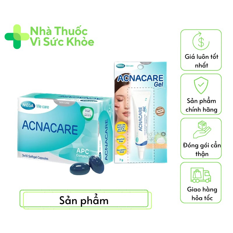[Chính Hãng] Viên uống và gel giảm mụn Acnacare giúp kiểm soát dầu ...