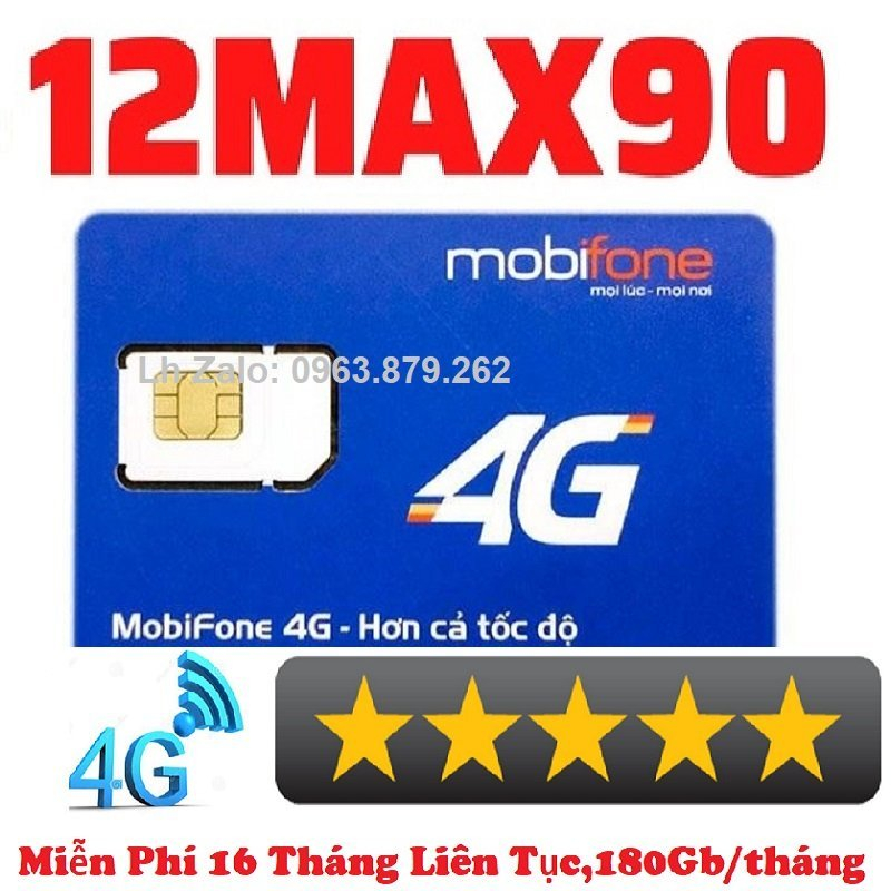 [ SIM DATA KHỦNG ] SIM 4G MOBIFONE 12MAX90 12MDT50 MDT250A TẶNG CẢ TỶ ...