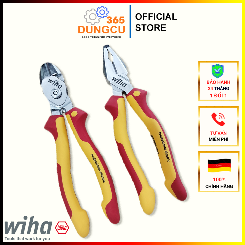 Bộ 2 kìm cách điện 1000v CB01VDE WIHA 38191 Hàng chính hãng | Shopee ...