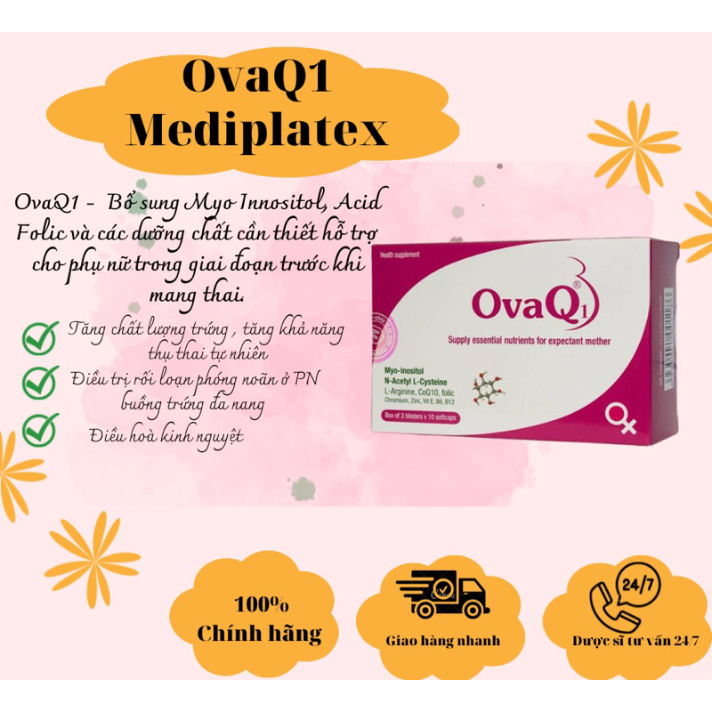 OvaQ1 - giải pháp giảm vô sinh ở nữ giới (Phân phối chính hãng Hộp 30 ...