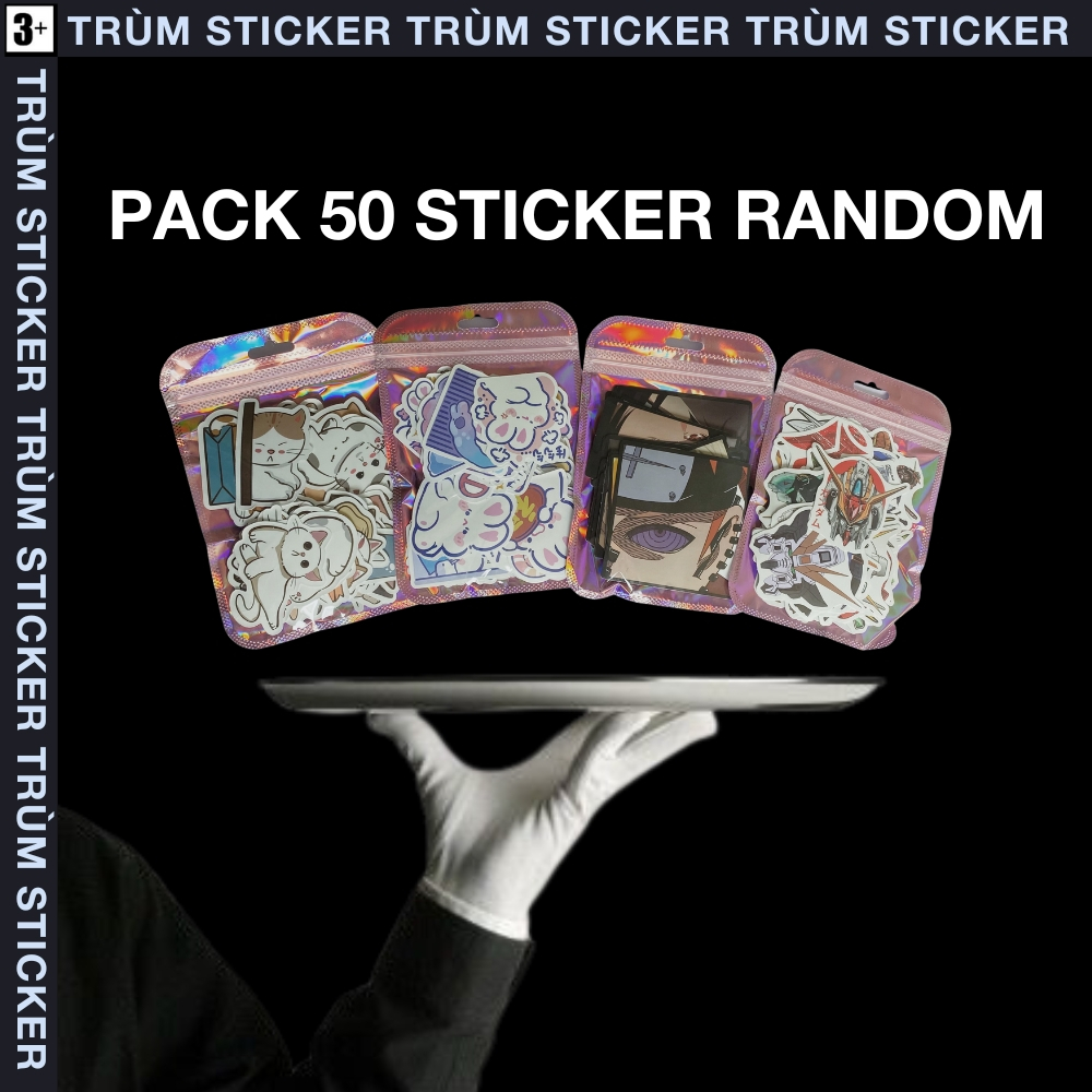 Set 50 Sticker Random, Ngẫu nhiên đủ mọi chủ đề - Trang Trí, Decor ...