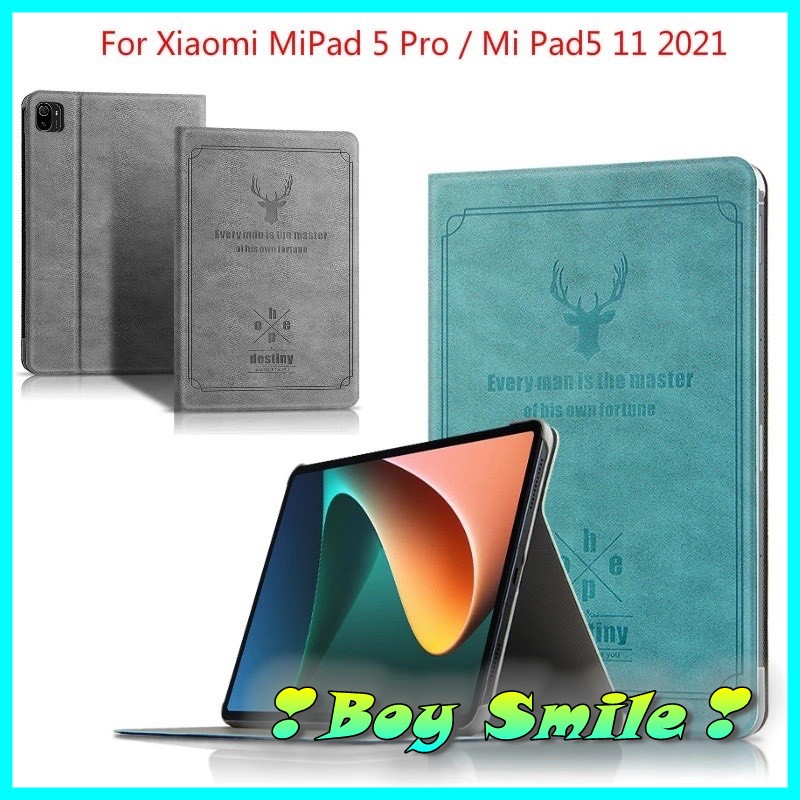 Bao da Mipad 5 / Mipad 5 Pro 11 inch Họa tiết đầu hươu - Gập dựng được ...