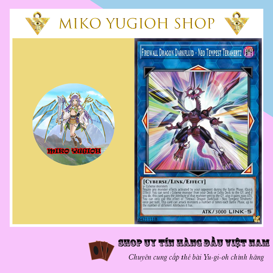 [ Miko Yugioh ] Thẻ Bài Yugioh Chính Hãng Tiếng Nhật Firewall Dragon Darkfluid - Neo Tempest ...