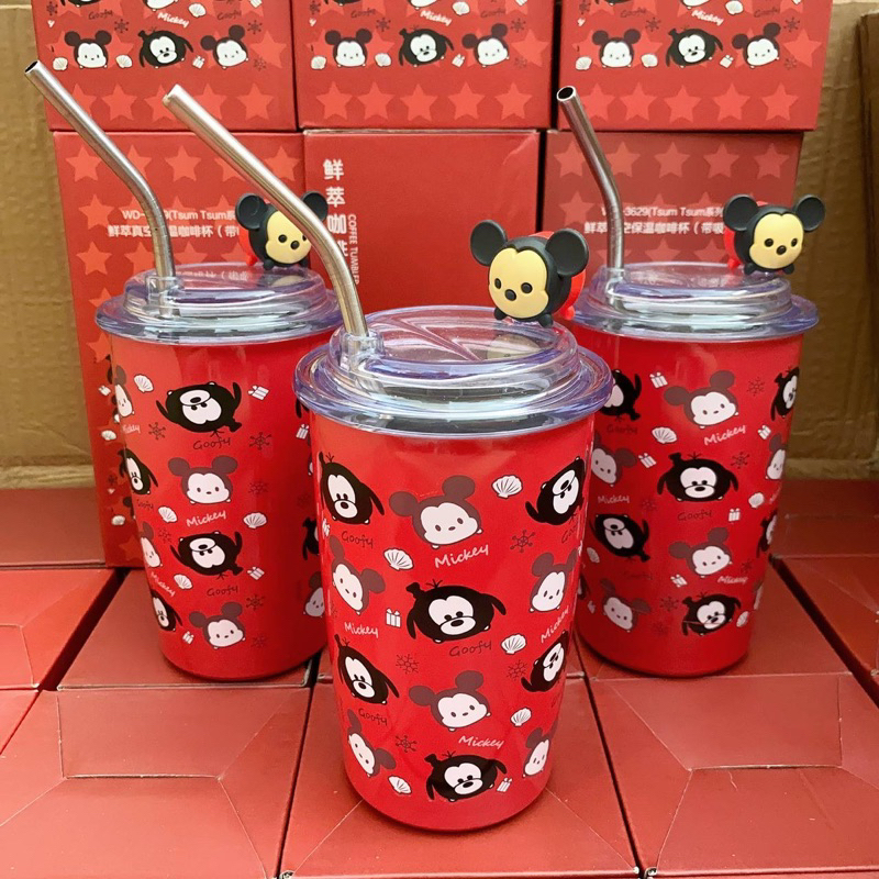 LY GIỮ NHIỆT INOX MICKEY 500ml- ĐỎ | Shopee Việt Nam