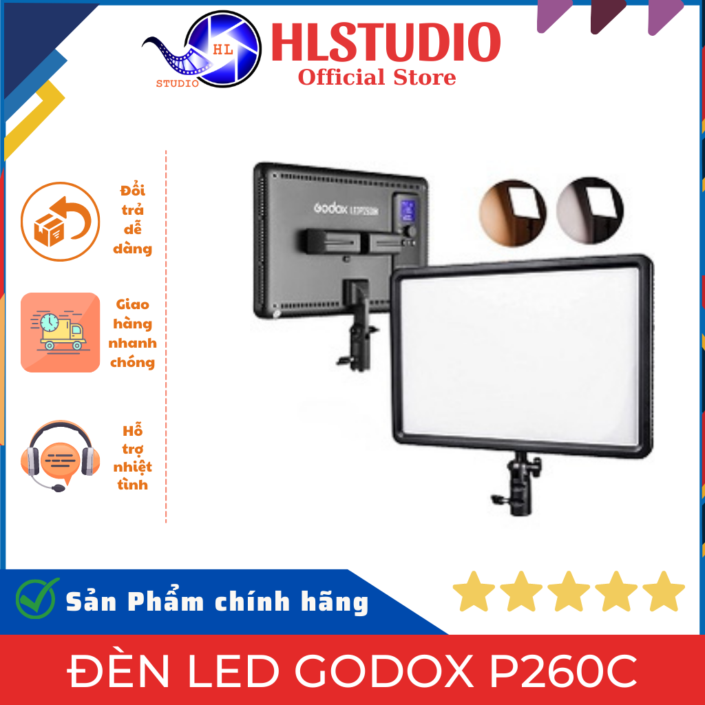 Đèn Led Godox P260C Và P260C Pro HL Studio – Ánh Sáng Mềm Mịn, Nhiệt Độ ...