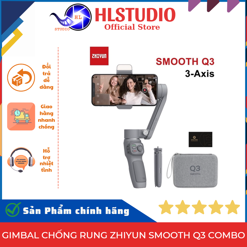 Gimbal chống rung Zhiyun Smooth Q3 Combo HL Studio | Shopee Việt Nam