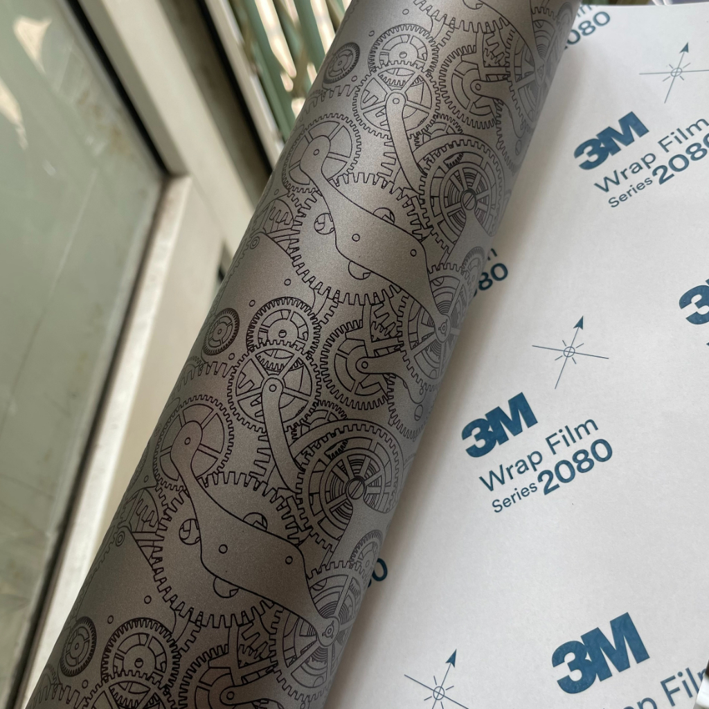 Decal Film 3M mẫu Grear Part Gray khổ A3, A4, A5 | Dòng Wrap Film 2080 ...