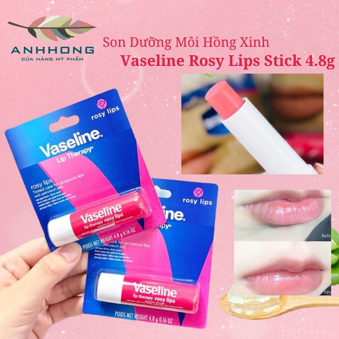 [CHÍNH HÃNG] Son dưỡng môi Vaseline dạng thỏi Lip Therapy Rosy Lips 4 ...