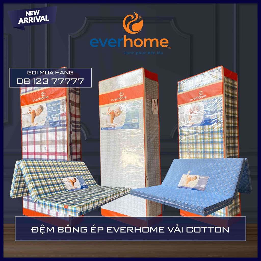 [FREE SHIP] ĐỆM BÔNG ÉP KHÁNG KHUẨN EVERHOME VẢI COTTON - HÀNG CHÍNH HÃNG | Shopee Việt Nam