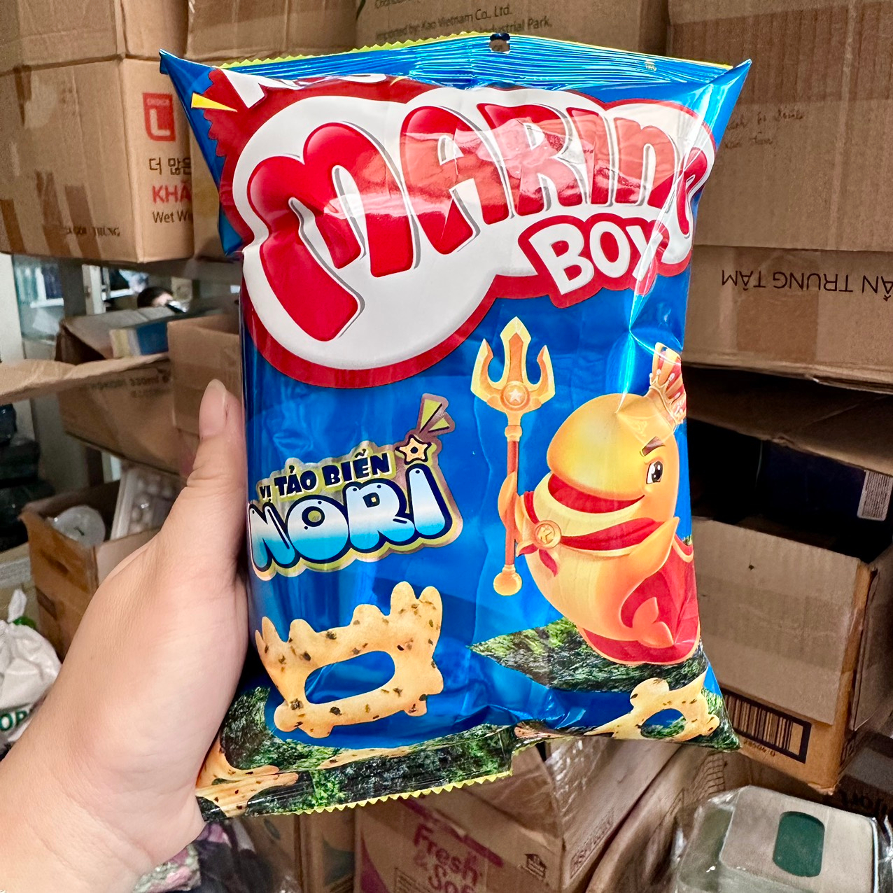Bánh cá / Bim bim Marine Boy vị tảo biển Nori gói 56g | Shopee Việt Nam