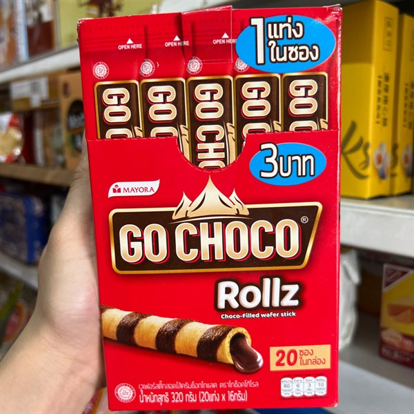 Bánh Quế Xốp Kem Socola Go Choco Rollz Hộp 280g | Shopee Việt Nam