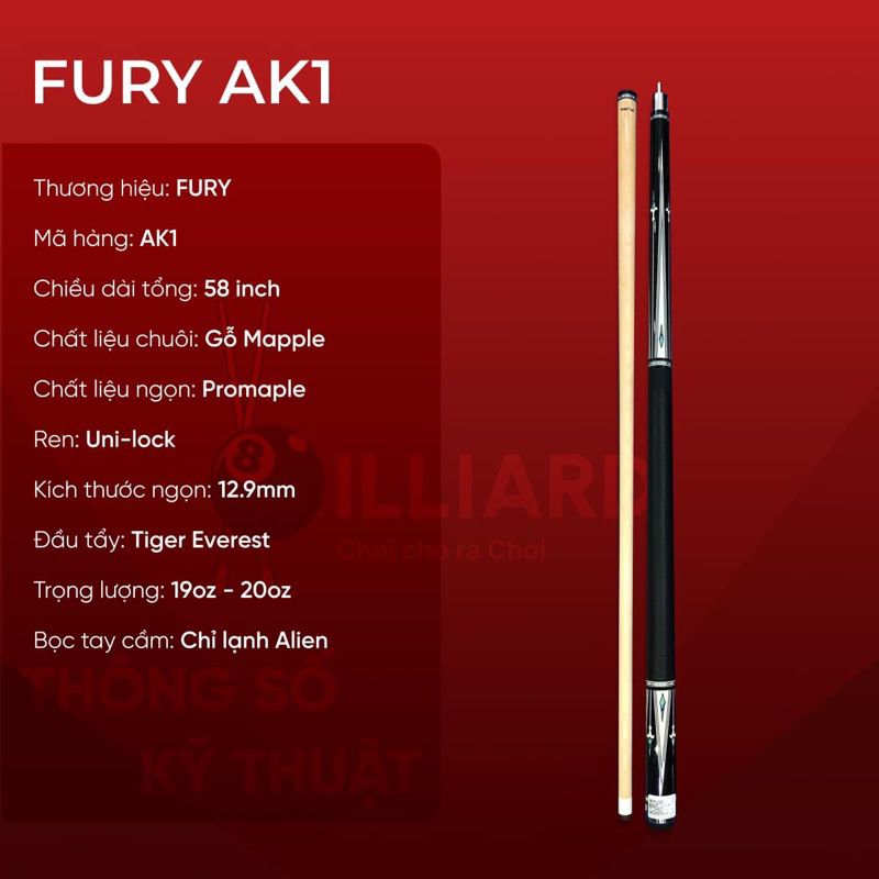 Gậy Bi a Fury AK 1 AK2 | Shopee Việt Nam