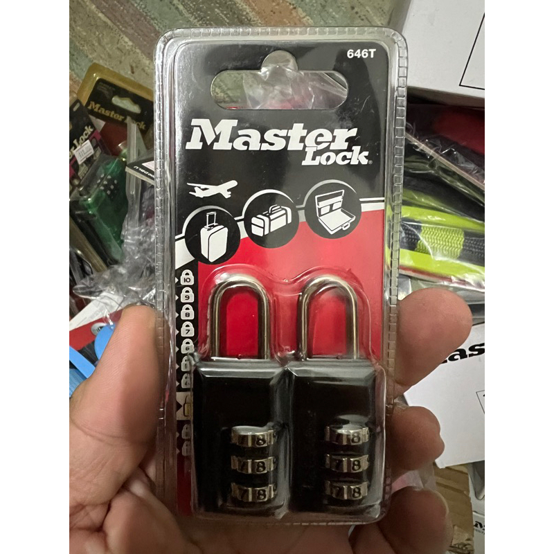 [Hỏa tốc HCM] Bộ 2 khóa vali Master Lock 646T - MSOFT | Shopee Việt Nam