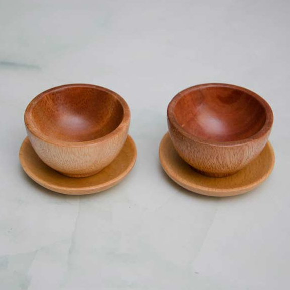 Chung ly / cốc uống trà cao cấp VKU bằng gỗ xà cừ đường kính 5cm x cao ...