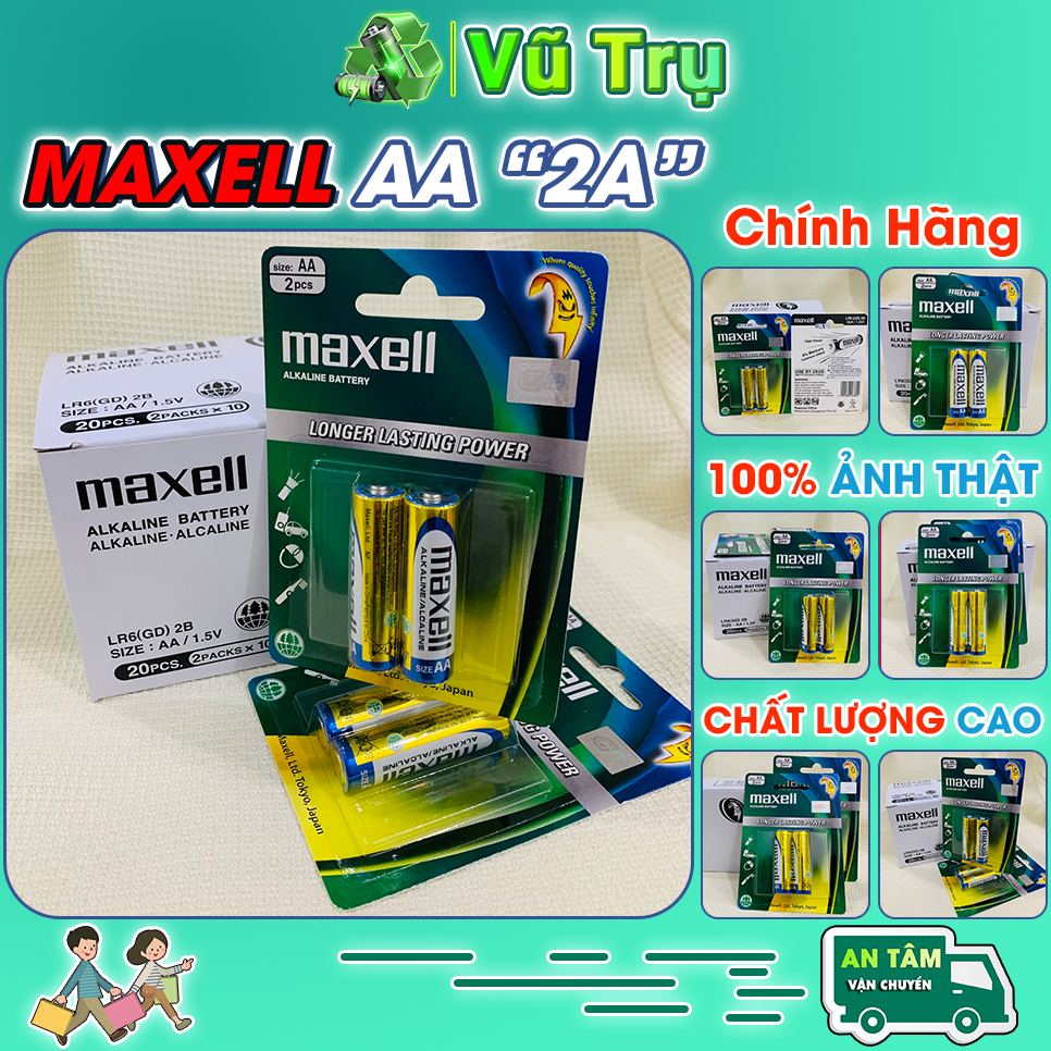 Pin AA/ AAA Maxell Alkaline 1.5V Vỉ 2 Viên LR6 Siêu Bền Chính Hãng ...