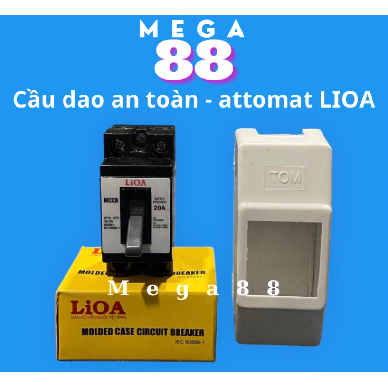 Atomat Lioa 15a 20a 30a tặng kèm vỏ - cầu dao an toàn - át khối lioa ...