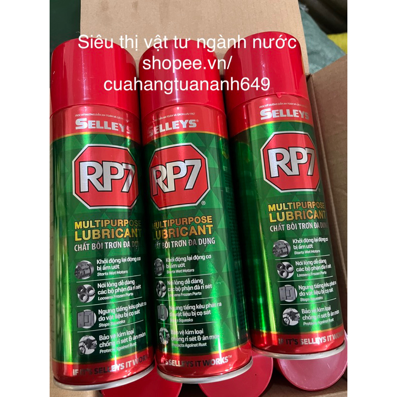 [RP7] CHAI XỊT CHỐNG RỈ SÉT VÀ BÔI TRƠN ĐA DỤNG RP7 SELLEYS 150GR 300GR ...