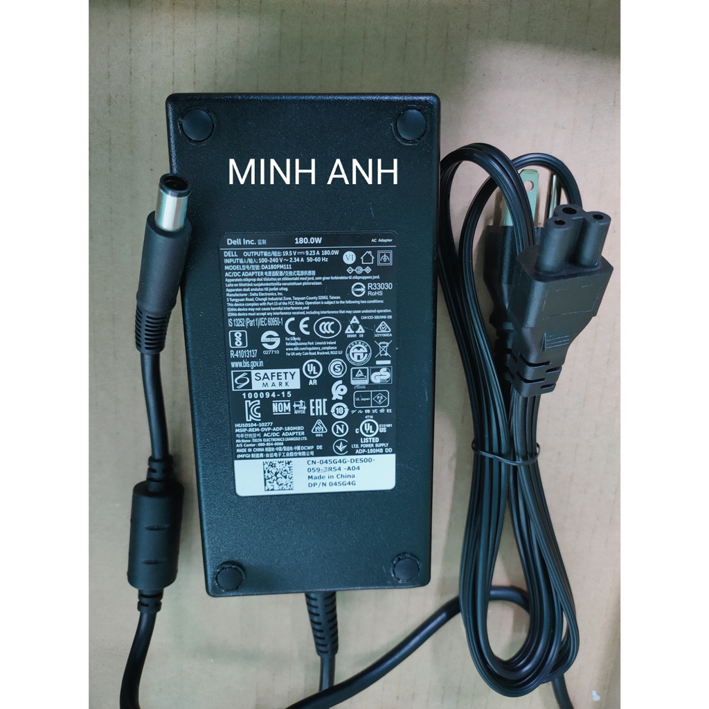 sạc Adapter laptop sạc dell 180w 19.5V-9.23A slim kim lớn sử dụng cho laptop dell máy trạm đồ ...