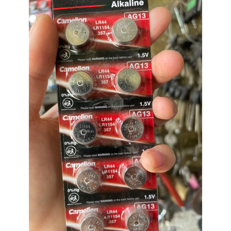 1 vỉ 10 pin cúc áo lr44 dành cho các loại khoá đĩa báo động - kỳ anh ...