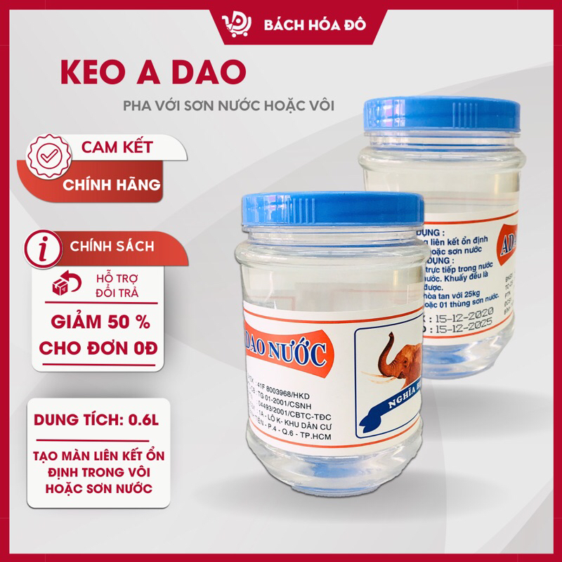 Keo A dao pha với sơn nước hoặc vôi; A dao sơn nước; dung tích 06L Shop ...