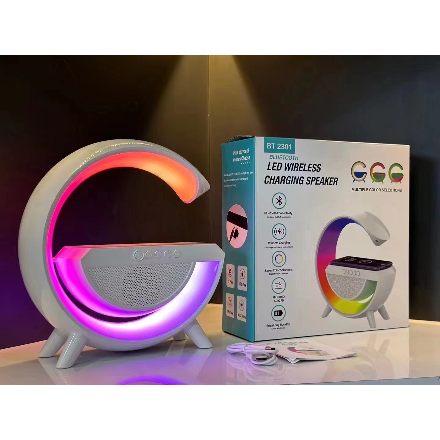 Loa Bluetooth, loa nghe nhạc có vị trí Sạc Ko Dây cho điện thoại BT ...