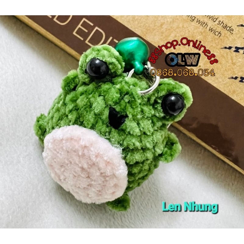 MÓC KHÓA HANDMADE《ẾCH XANH》Len Nhung | Shopee Việt Nam