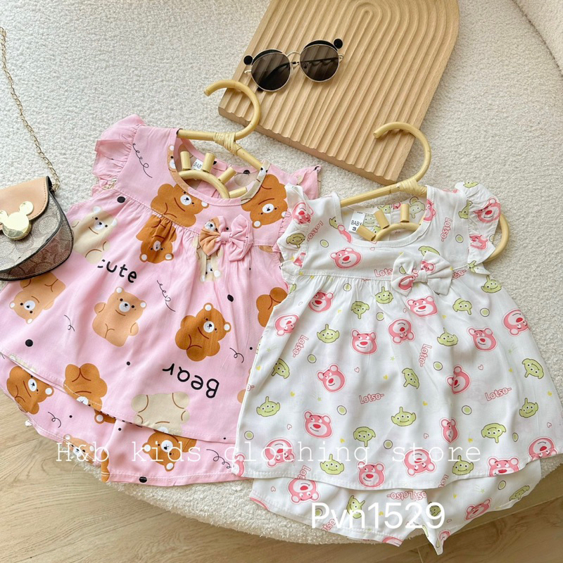 NT019 Bộ cộc tay vải lanh, bộ tole sát nách dáng cánh tiên cho bé gái, bộ tôn dáng cánh tiên ...