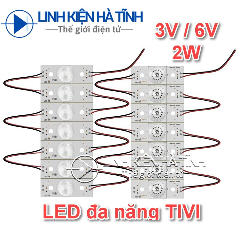 Dây LED đa năng tivi 20-120 inch hàn sẵn 7 bóng 1 dây, hạt LED TIVI đa ...