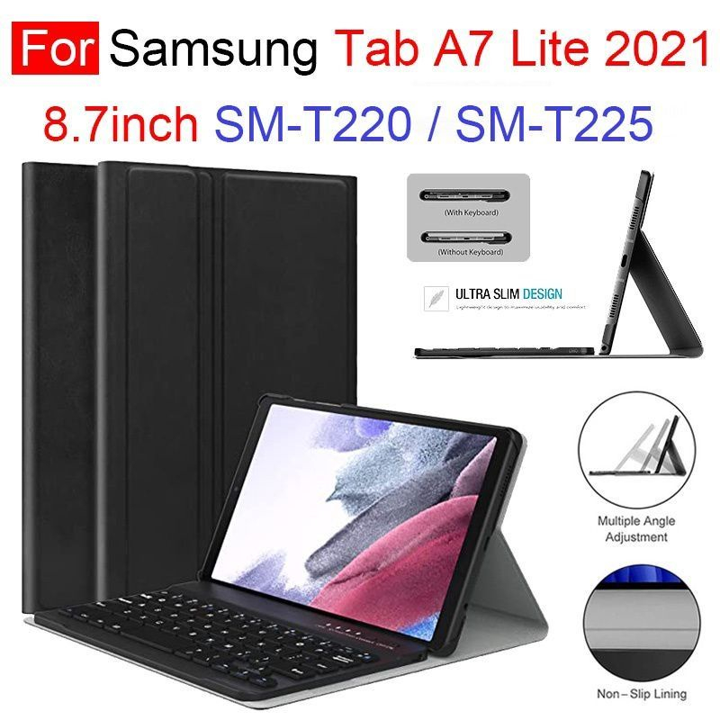 Bao da kèm bàn phím rời cho Samsung Galaxy Tab A7 Lite 8.7inch SM-T225 ...