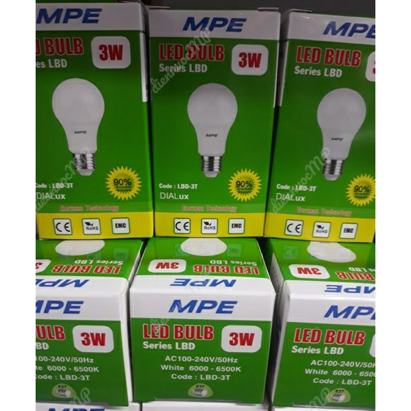 Bóng búp led MPE LBD 3W - 15W tiết kiệm điện, hàng chính hãng | Shopee Việt Nam