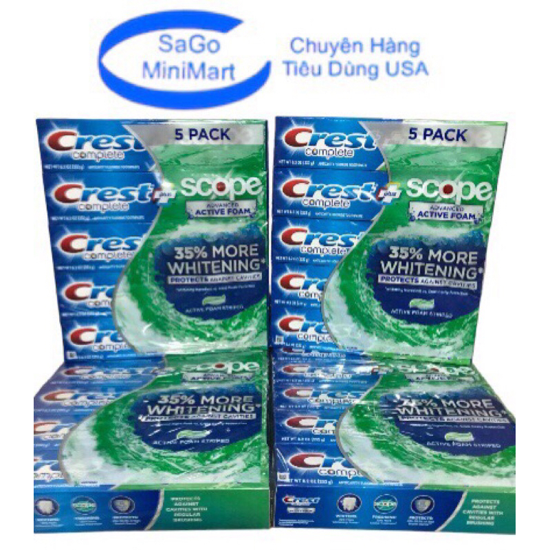 Kem đánh răng Crest complete Extra Whitening Scope Advanced Freshness 232g Của Mỹ | Shopee Việt Nam
