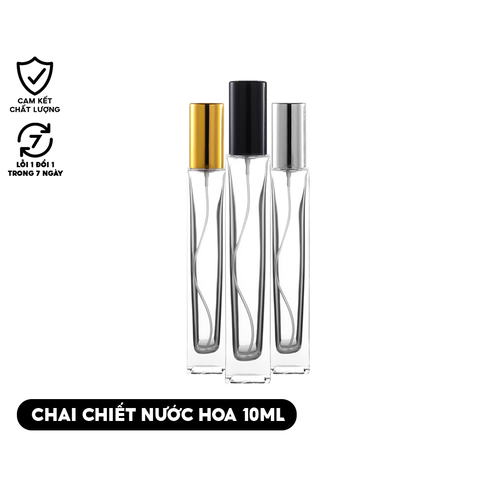 10 Chai lọ chiết 10ml đựng nước hoa thủy tinh vuông vỏ dày đẹp | Shopee Việt Nam