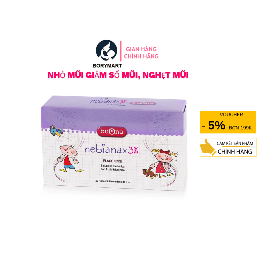 Dung Dịch Nhỏ Mũi Giảm Sổ Mũi, Nghẹt Mũi - Hộp 20 Ống Đơn Liều 5ml ...