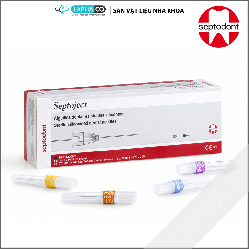 [Septodont] Septoject - Kim gây tê vô trùng nha khoa (Hộp 100 đầu kim ...