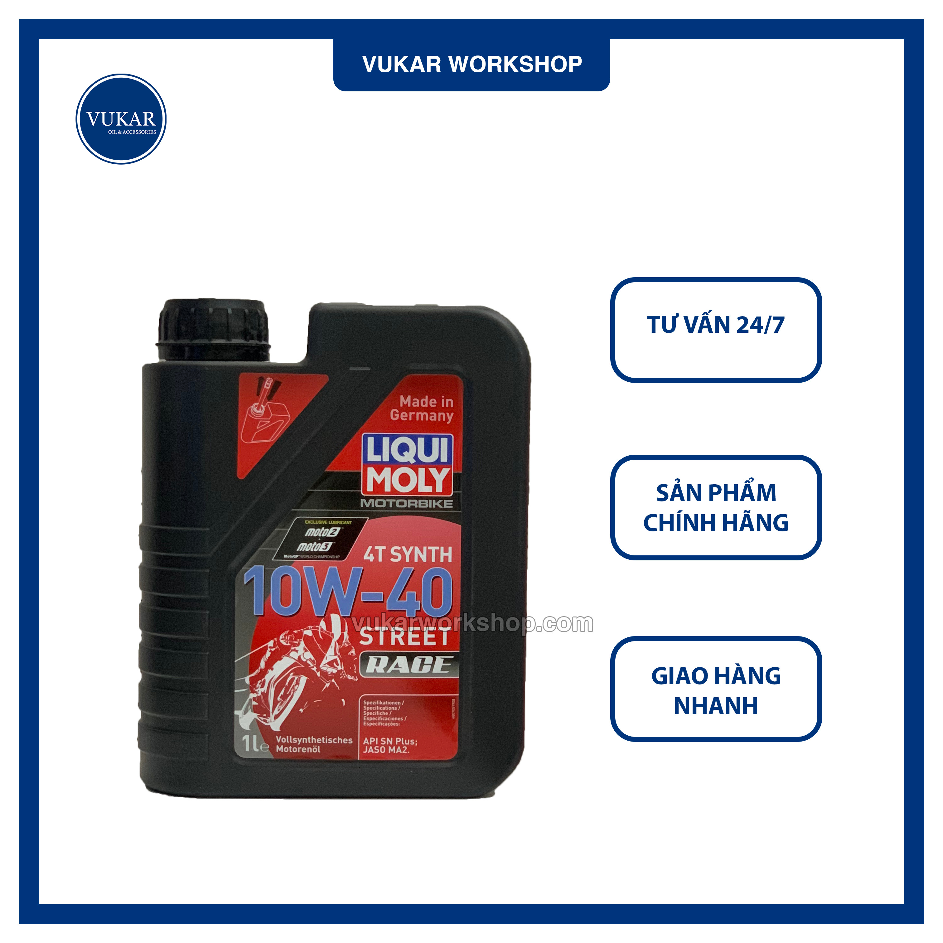 Nhớt xe máy Liqui Moly Street Race SN MA2 10w40 1L | Shopee Việt Nam