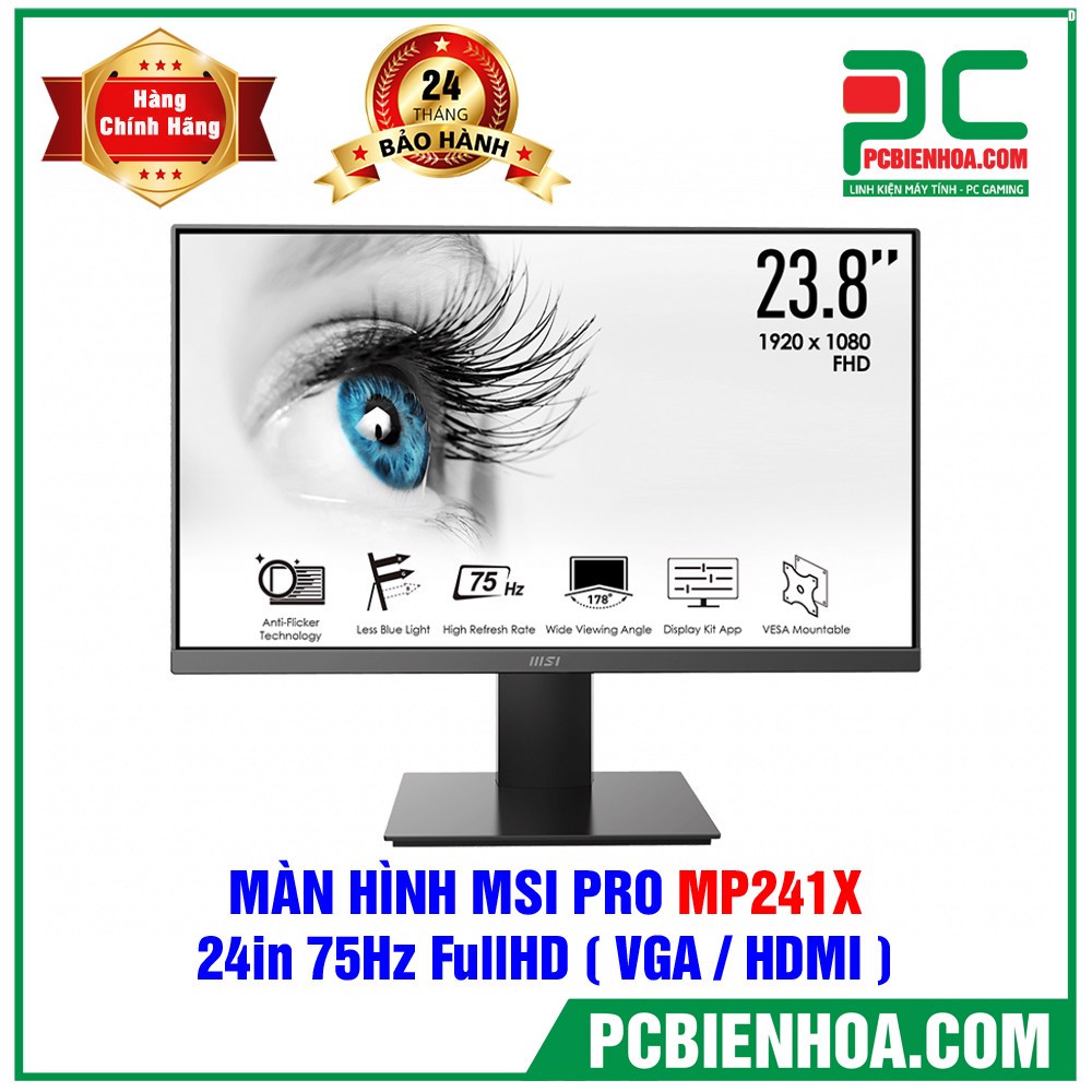 MÀN HÌNH MSI PRO MP241X 24IN 75HZ FULLHD ( VGA / HDMI ) | Shopee Việt Nam