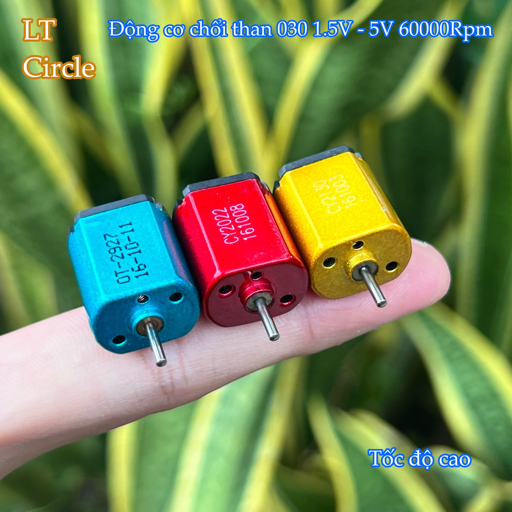 Động cơ motor chổi than 030 DC 1.5V - 5V tốc độ cao 59000 vòng/phút ...