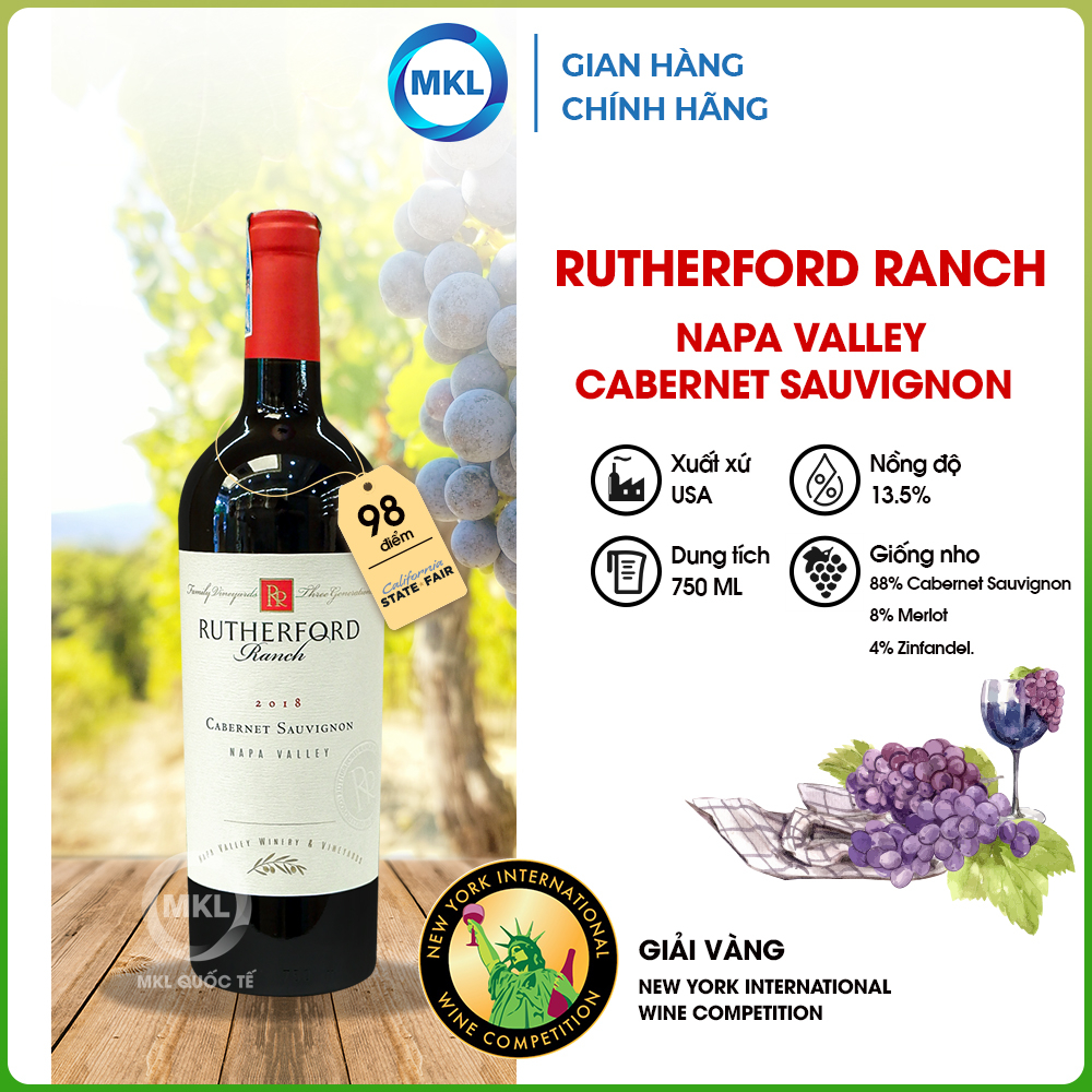 Rượu Vang Đỏ Rutherford Ranch Napa Valley Cabernet Sauvignon 750ml 13.5 ...