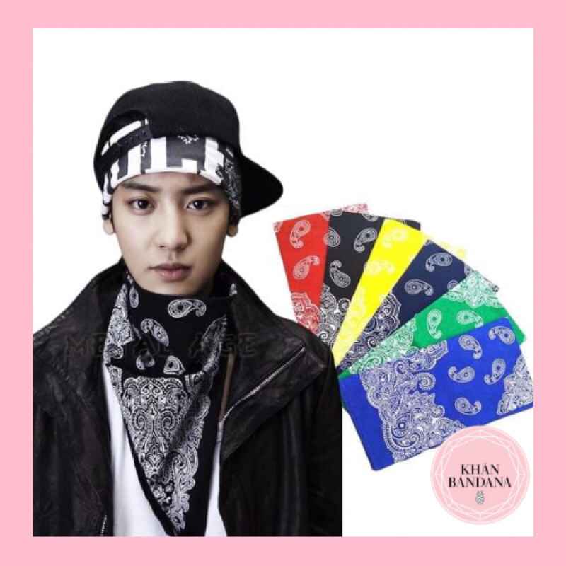 Khăn bandana cotton size 55x55cm bts exo | Shopee Việt Nam