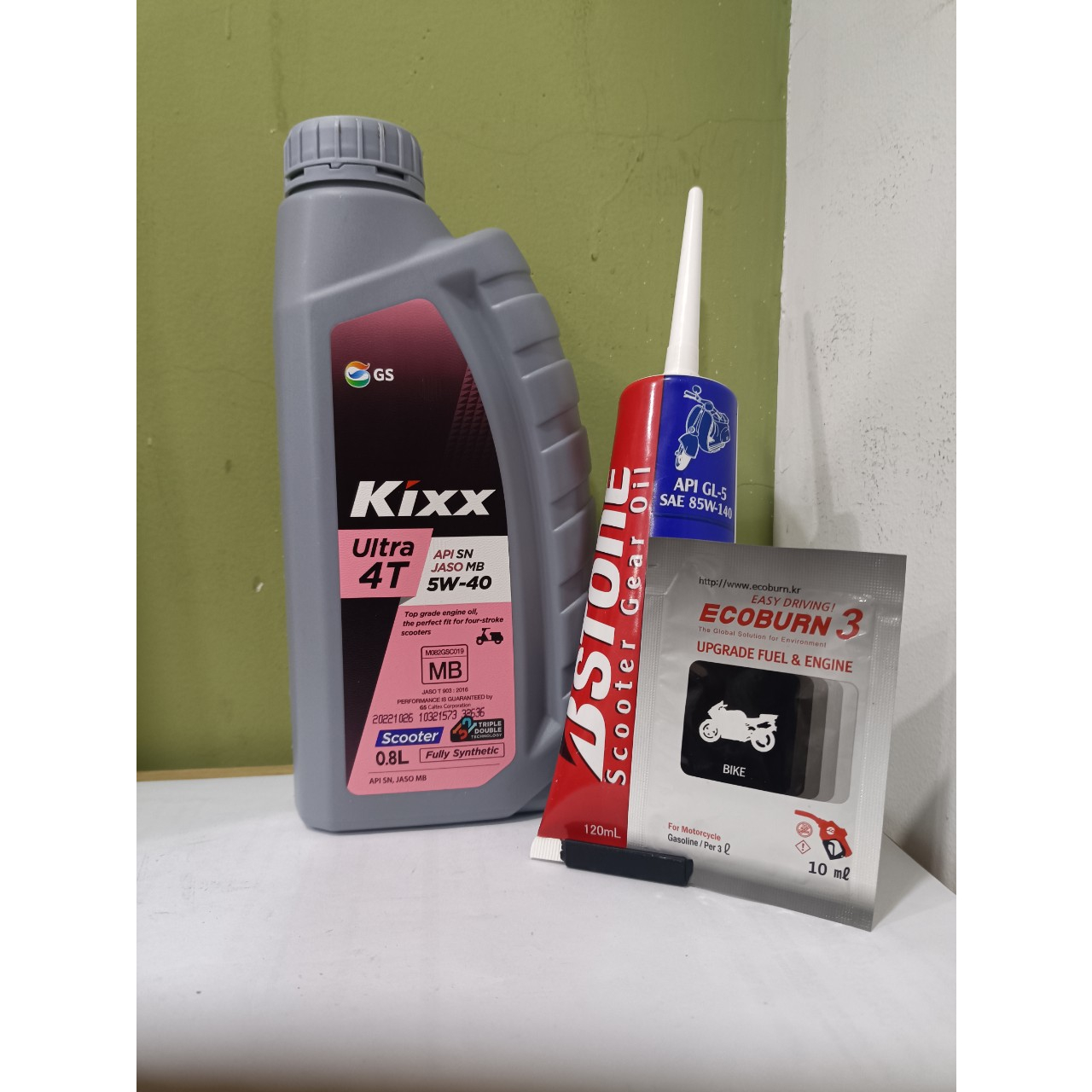 (KM Tặng Gói Phụ Gia) Combo Dầu Nhớt Tay Ga Kixx 5w40 800ml (0.8L ...