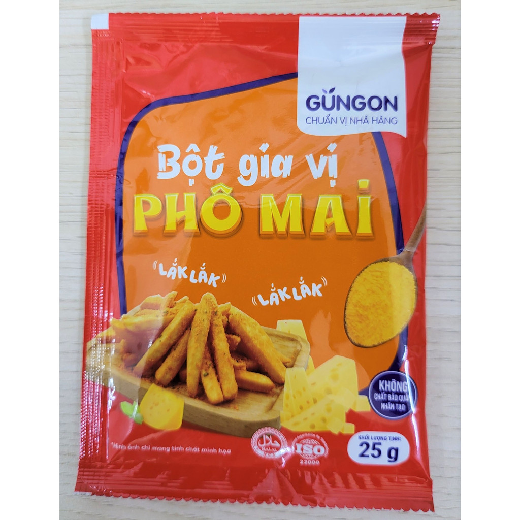 GUNGON (gói PM 25g) BỘT GIA VỊ PHÔ MAI Cheesse Seasoning (HALAL ...